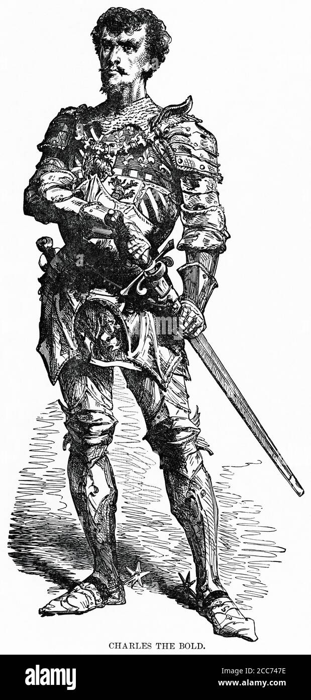 Charles the Bold, Illustration, Ridpath's History of the World, Volume ...