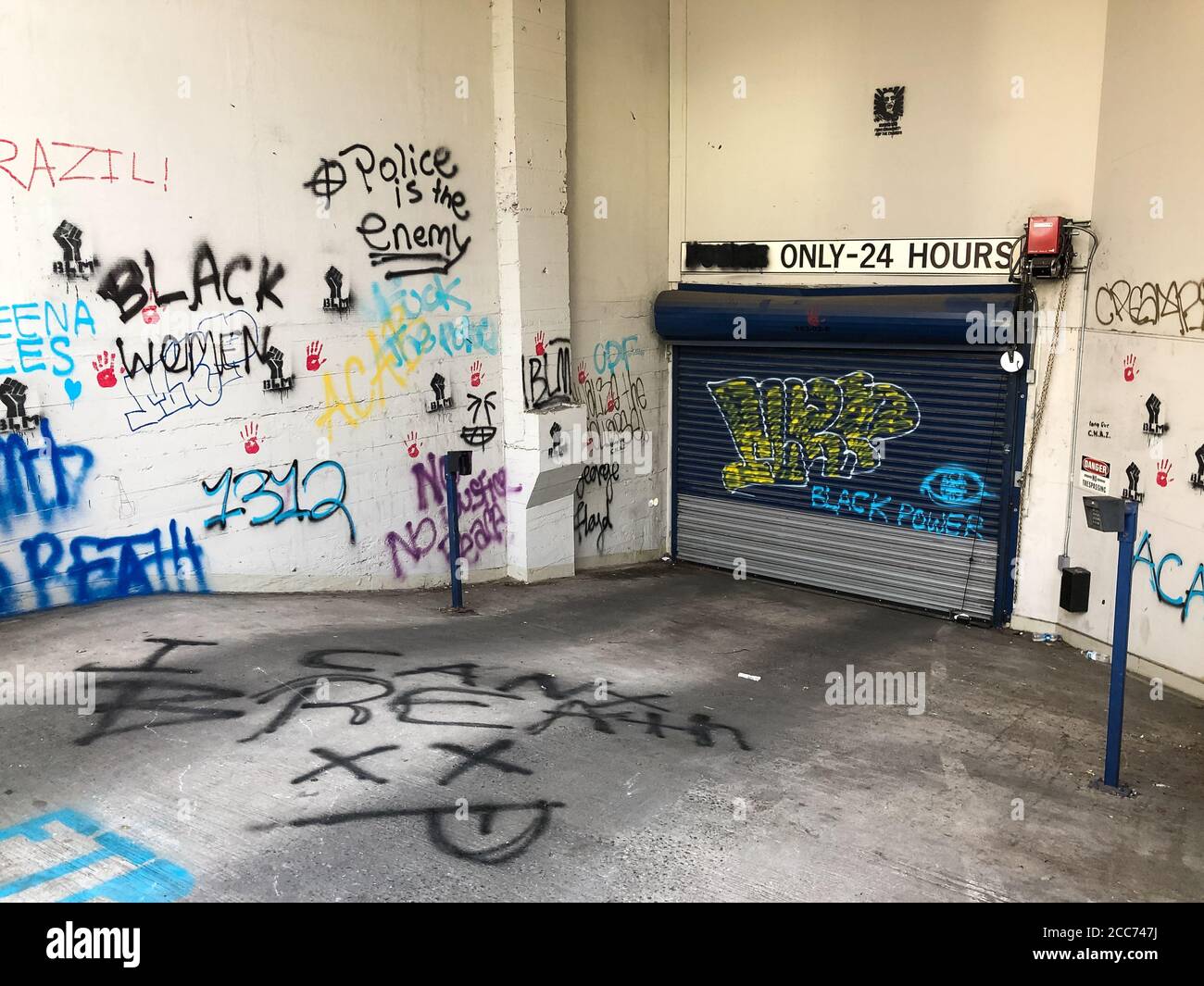 Seattle, USA Jun 11, 2020: The East Precinct late in the day on Capitol ...