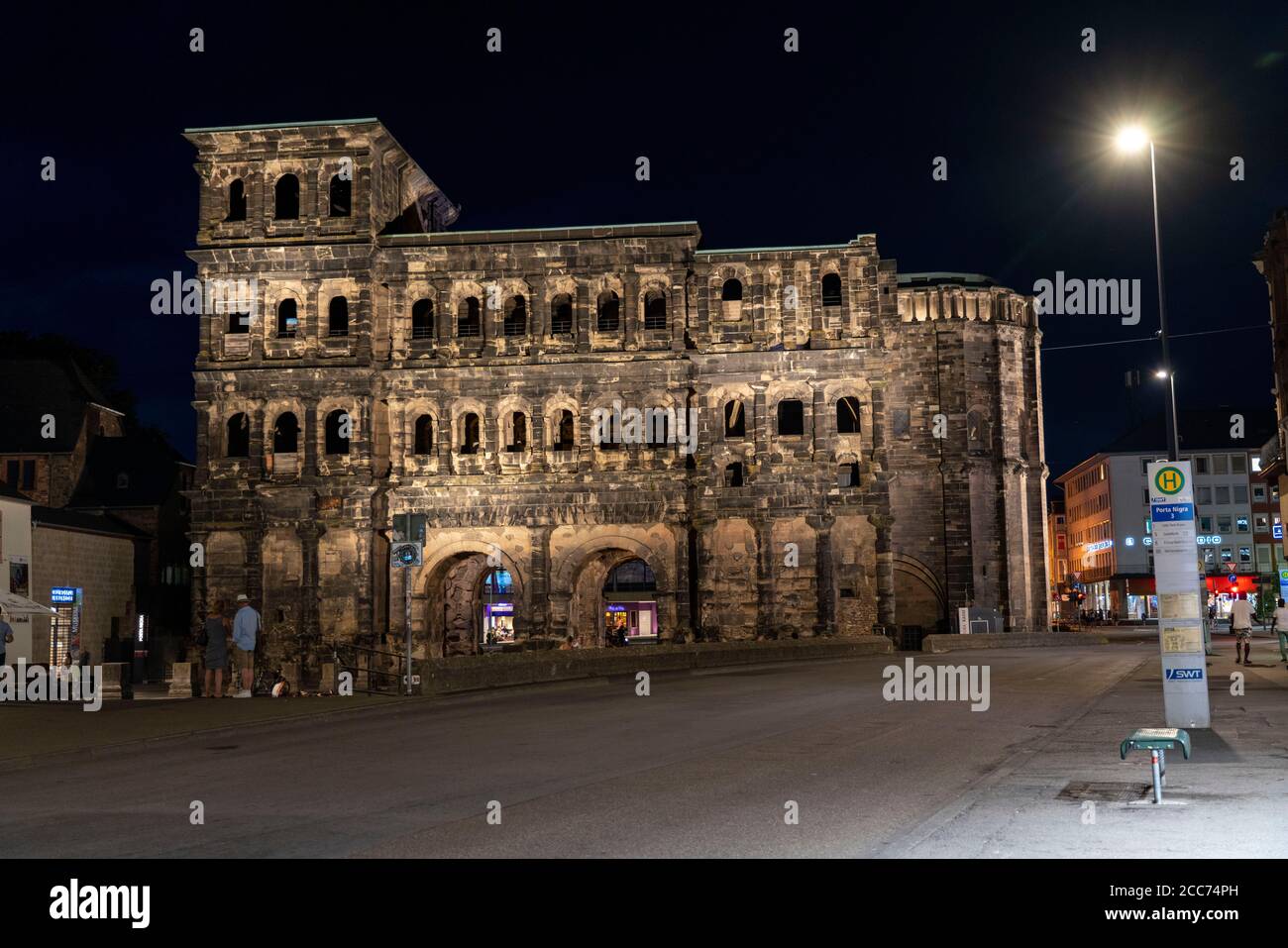 The Porta Nigra, Roman city gate, UNESCO World Heritage, in Trier ...