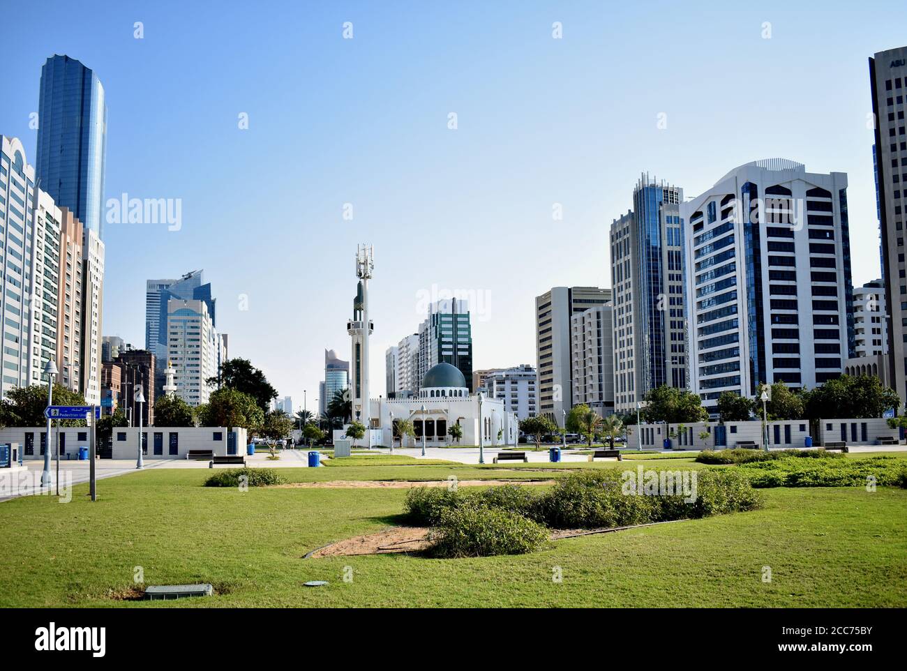 The town center of Abu Dhabi, United Arab Emirates Stock Photo - Alamy