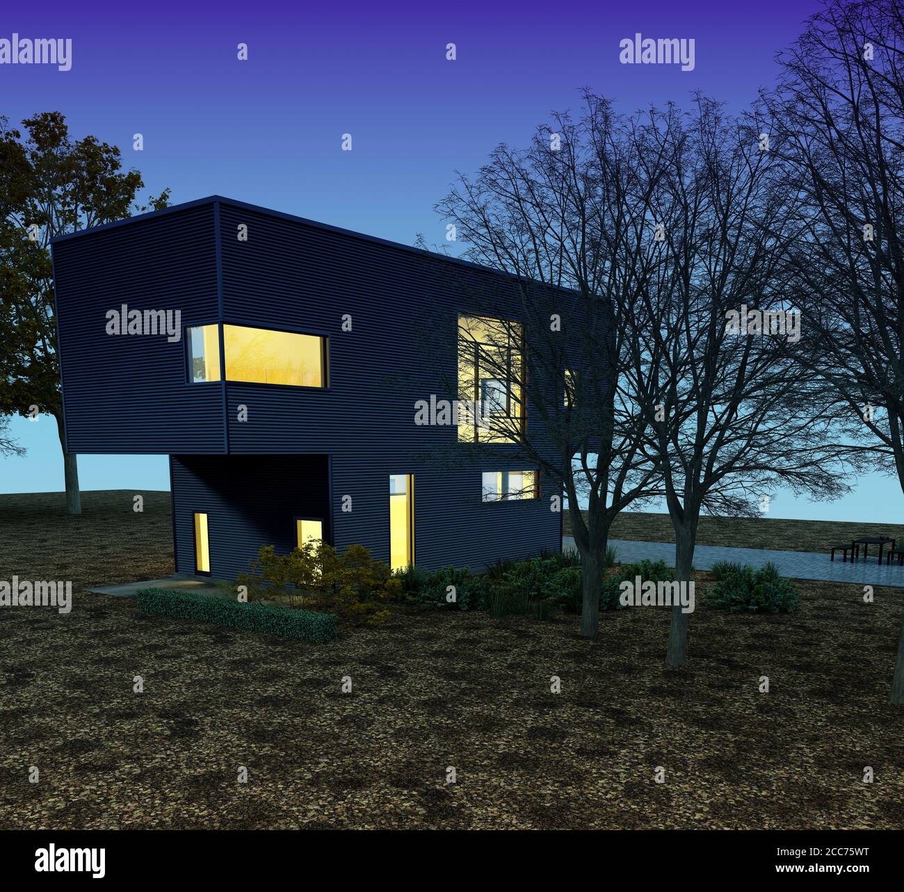 3d render of house exterior view Stock Photo - Alamy