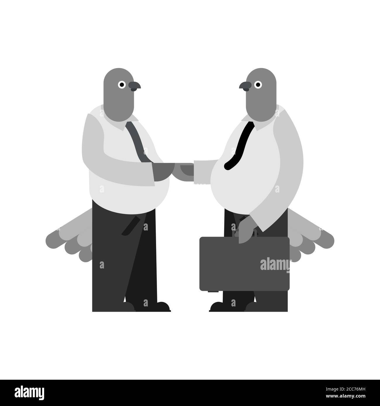 Dove businessman. pigeon boss. bird in suit. Fowl office clerk Stock ...