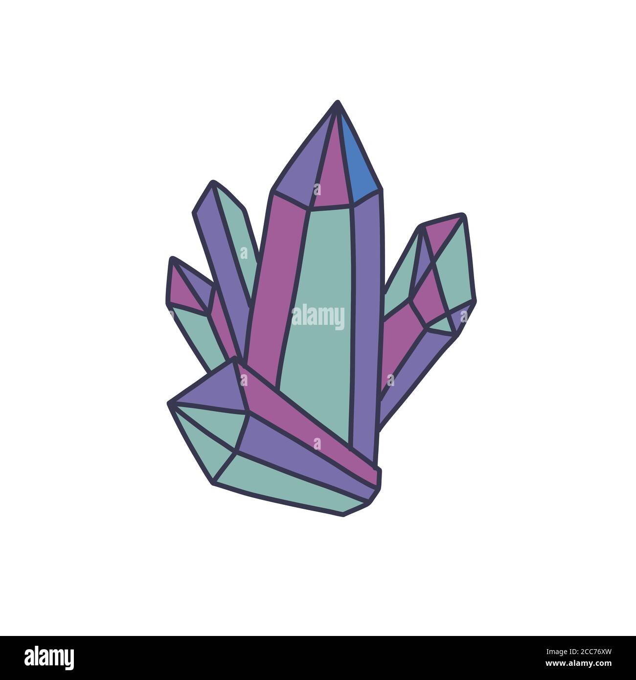crystal doodle icon, vector illustration Stock Vector Image & Art - Alamy