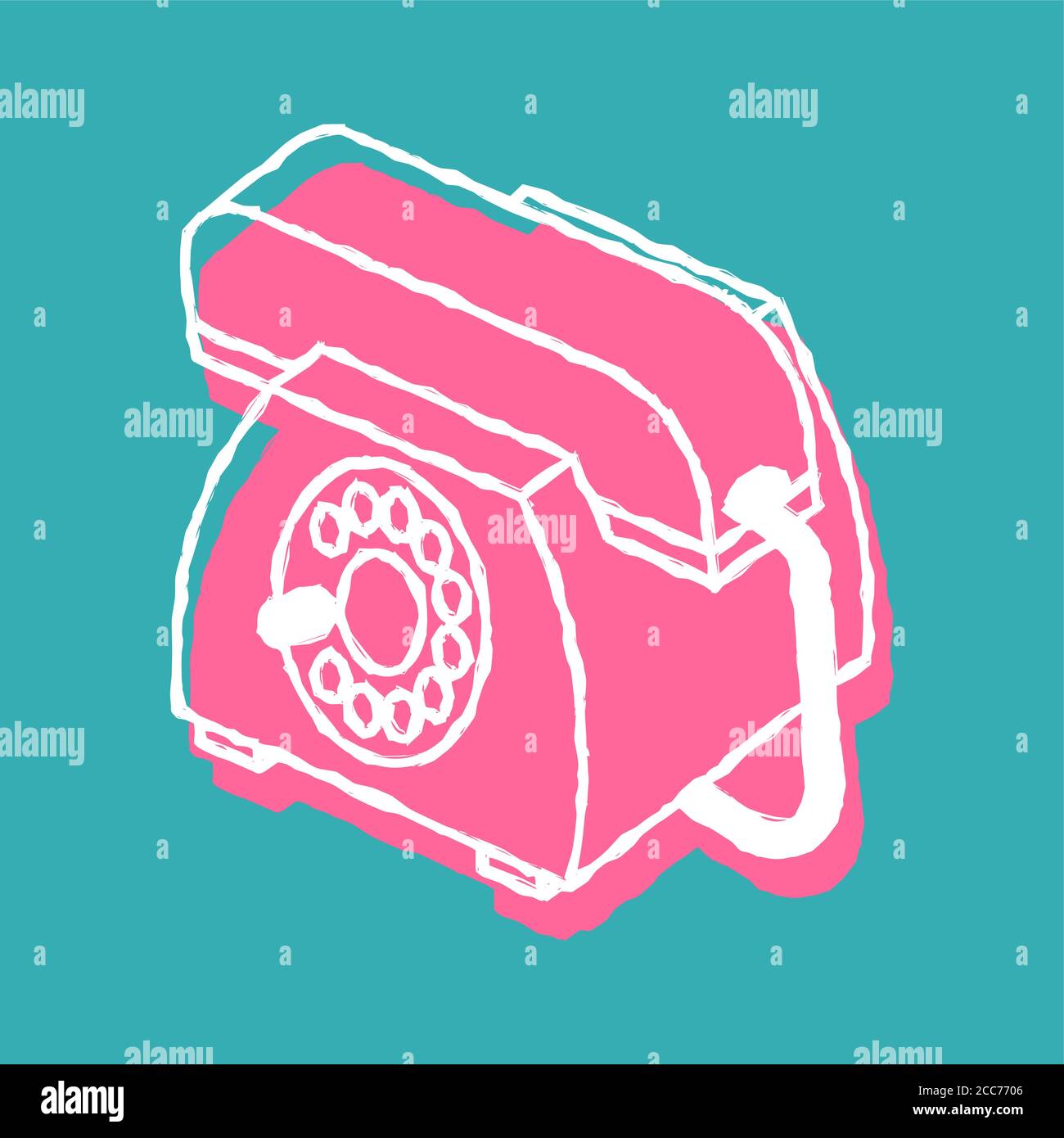 Retro telephone icon. phone with receiver symbol Stock Vector Image ...