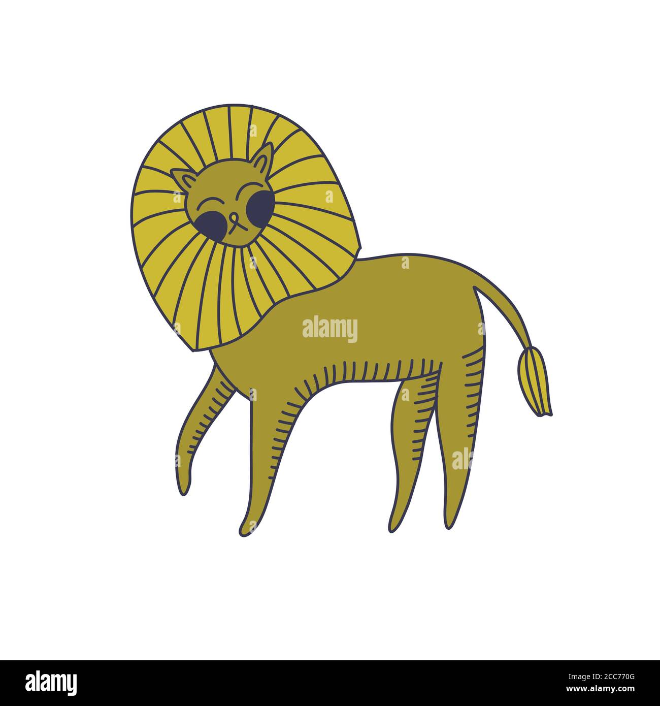 lion doodle icon, vector illustration Stock Vector Image & Art - Alamy