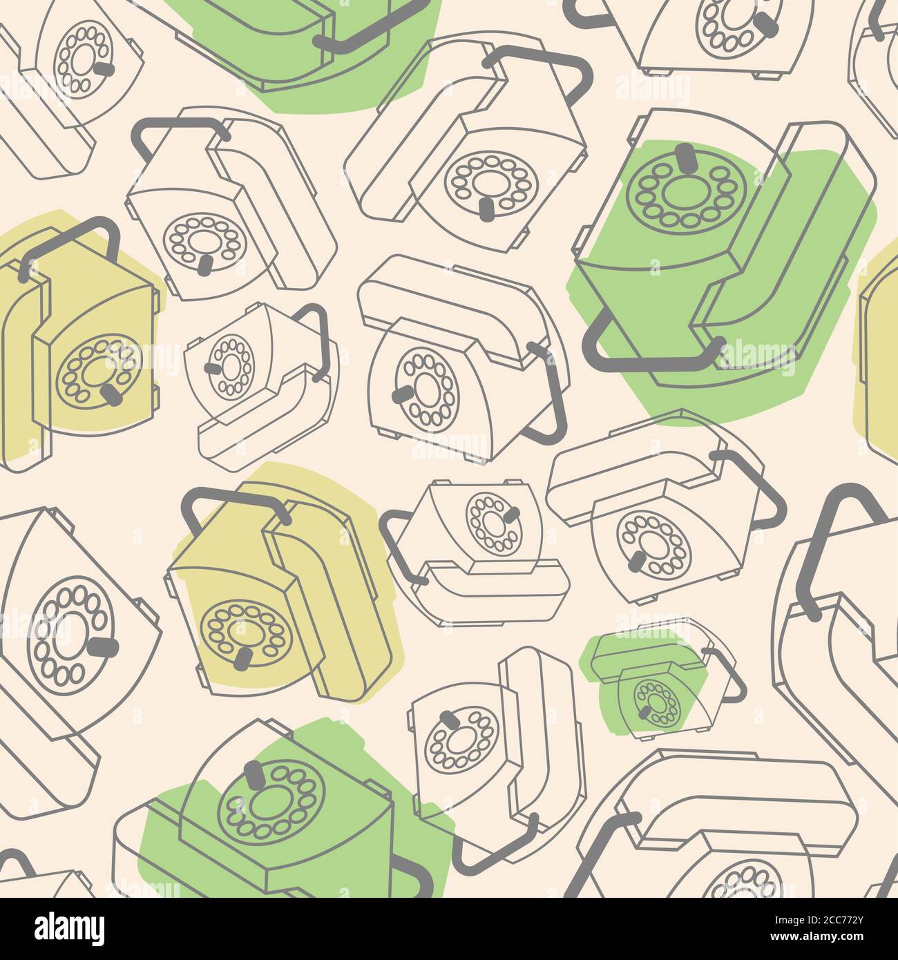 Retro telephone pattern seamless. phone with receiver background ...
