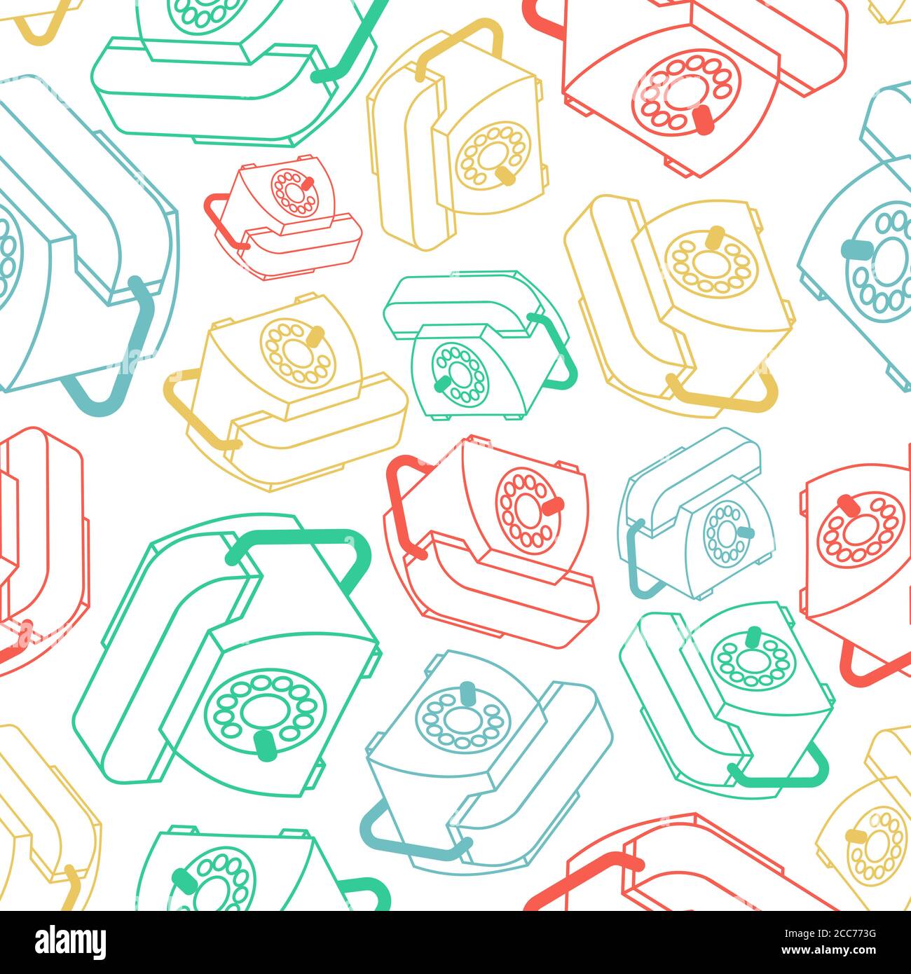 Retro telephone pattern seamless. phone with receiver background ...