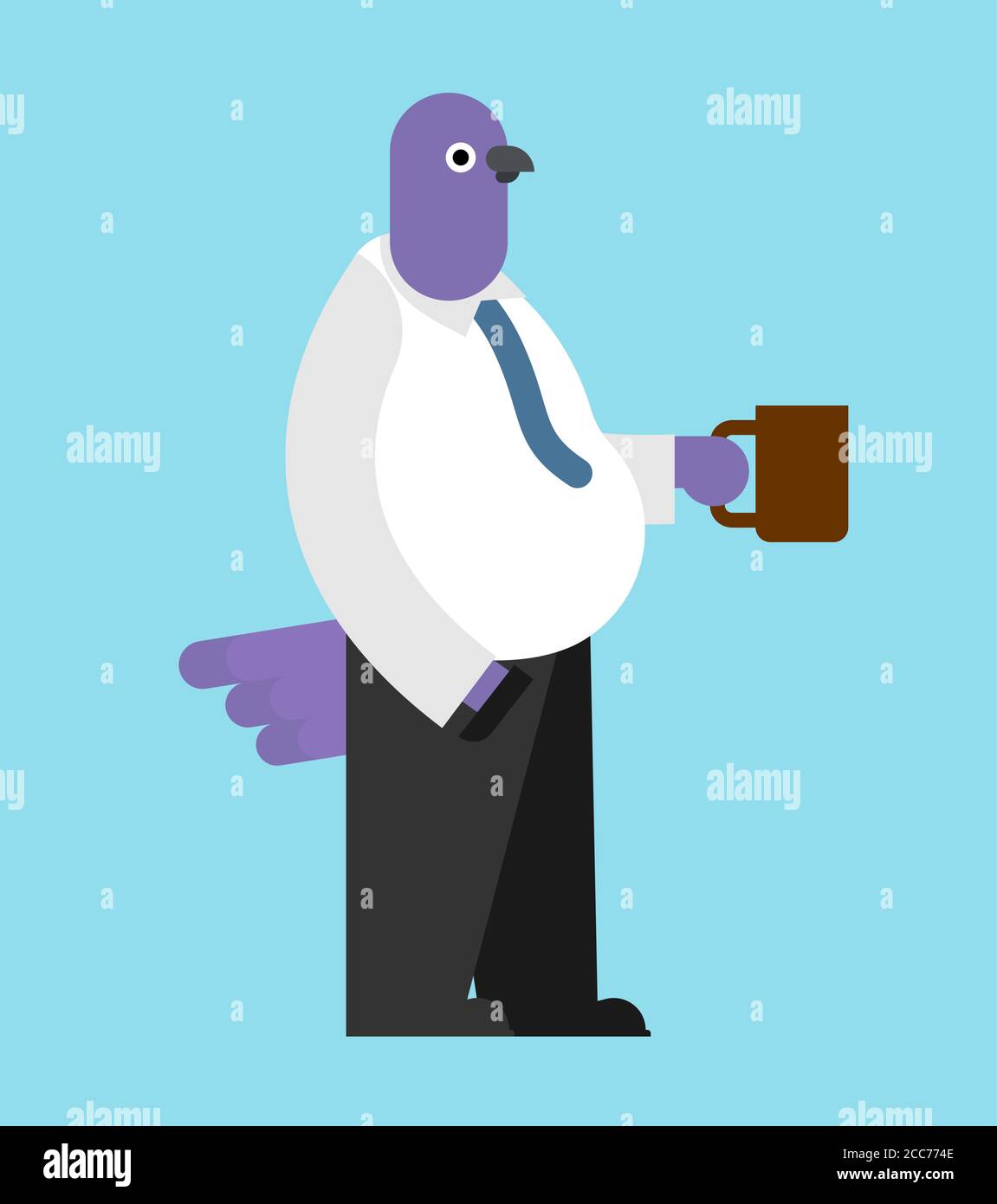 Dove businessman. pigeon boss. bird in suit. Fowl office clerk Stock ...