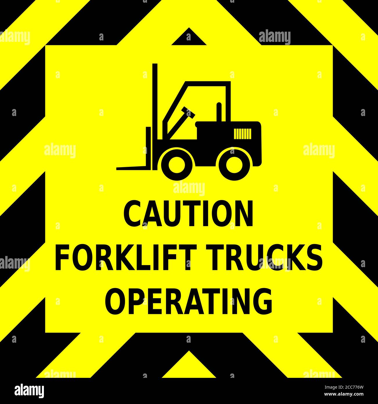 Warning sign caution forklift truck hi-res stock photography and images ...