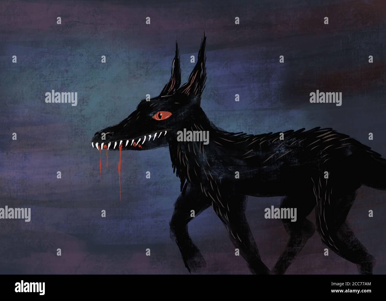 The Beast French folklore animal Stock Photo - Alamy