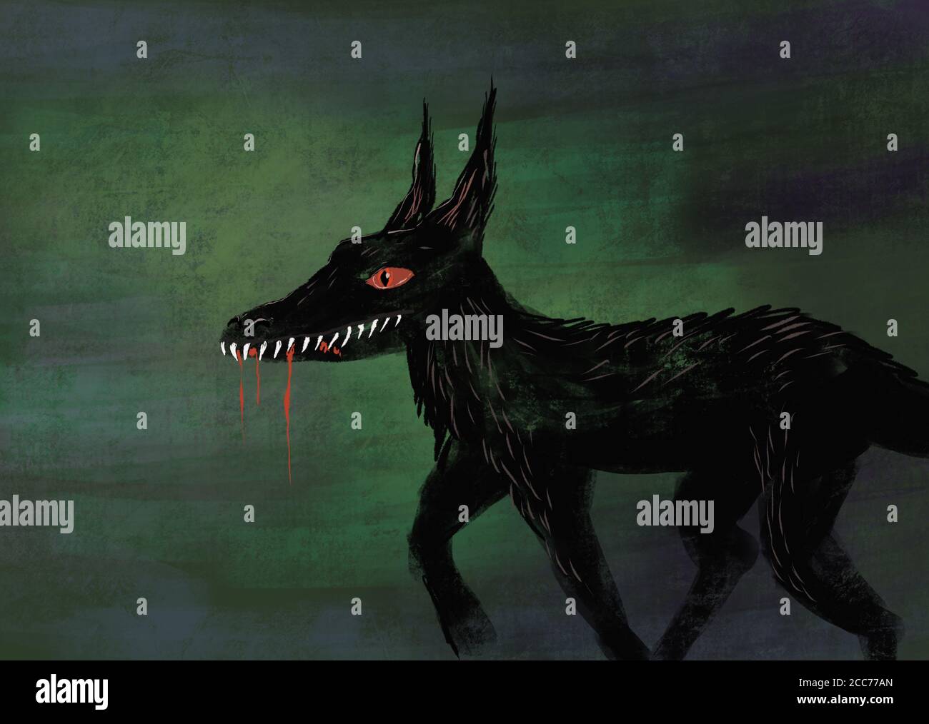 The Beast French folklore animal Stock Photo - Alamy