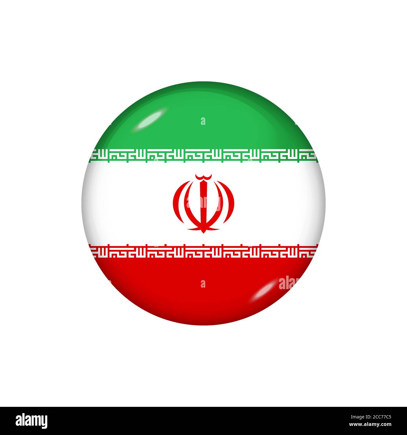 Round flag of Iran. Vector illustration. Button, icon, glossy badge Stock Vector Image & Art - Alamy