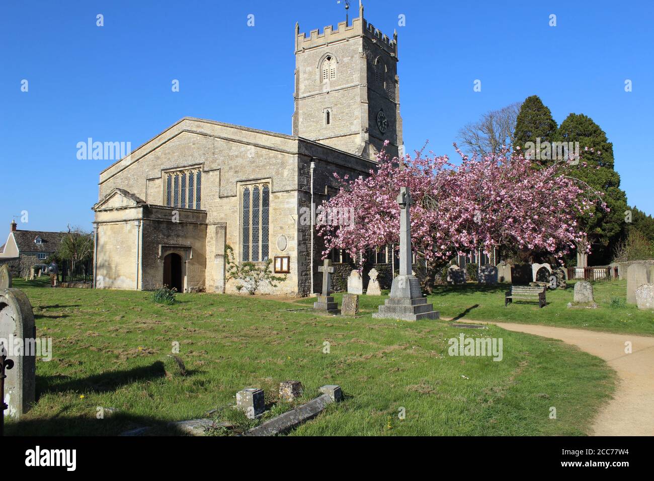 St Andrews Church in Shrivenham, Oxfordshire in the sunshine Stock ...