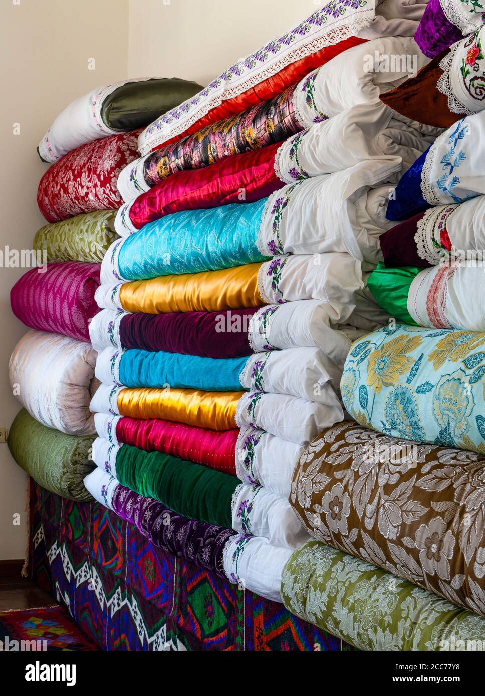 The room where the beds are stacked in traditional Turkish houses ...