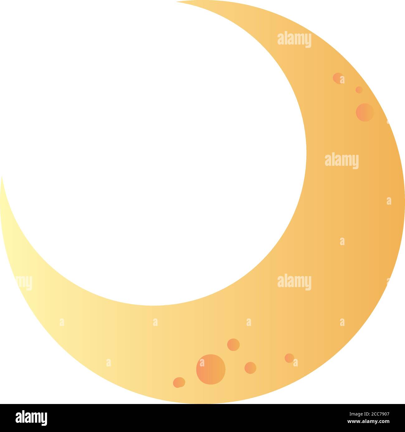 Moon gradient style icon of night bedtime sky space moonlight nature ...