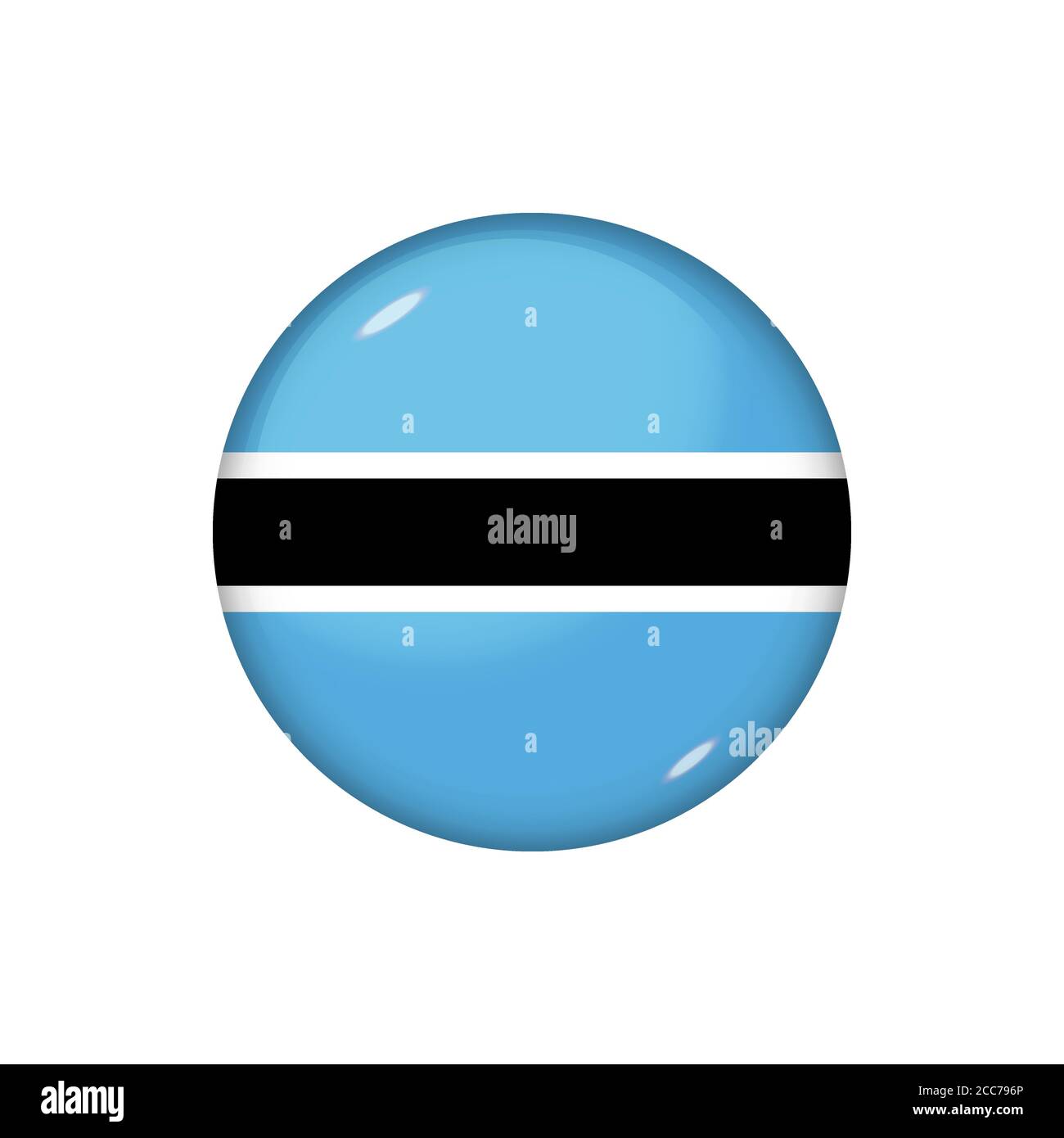 Round flag of Botswana. Vector illustration. Button, icon, glossy badge Stock Vector Image & Art ...