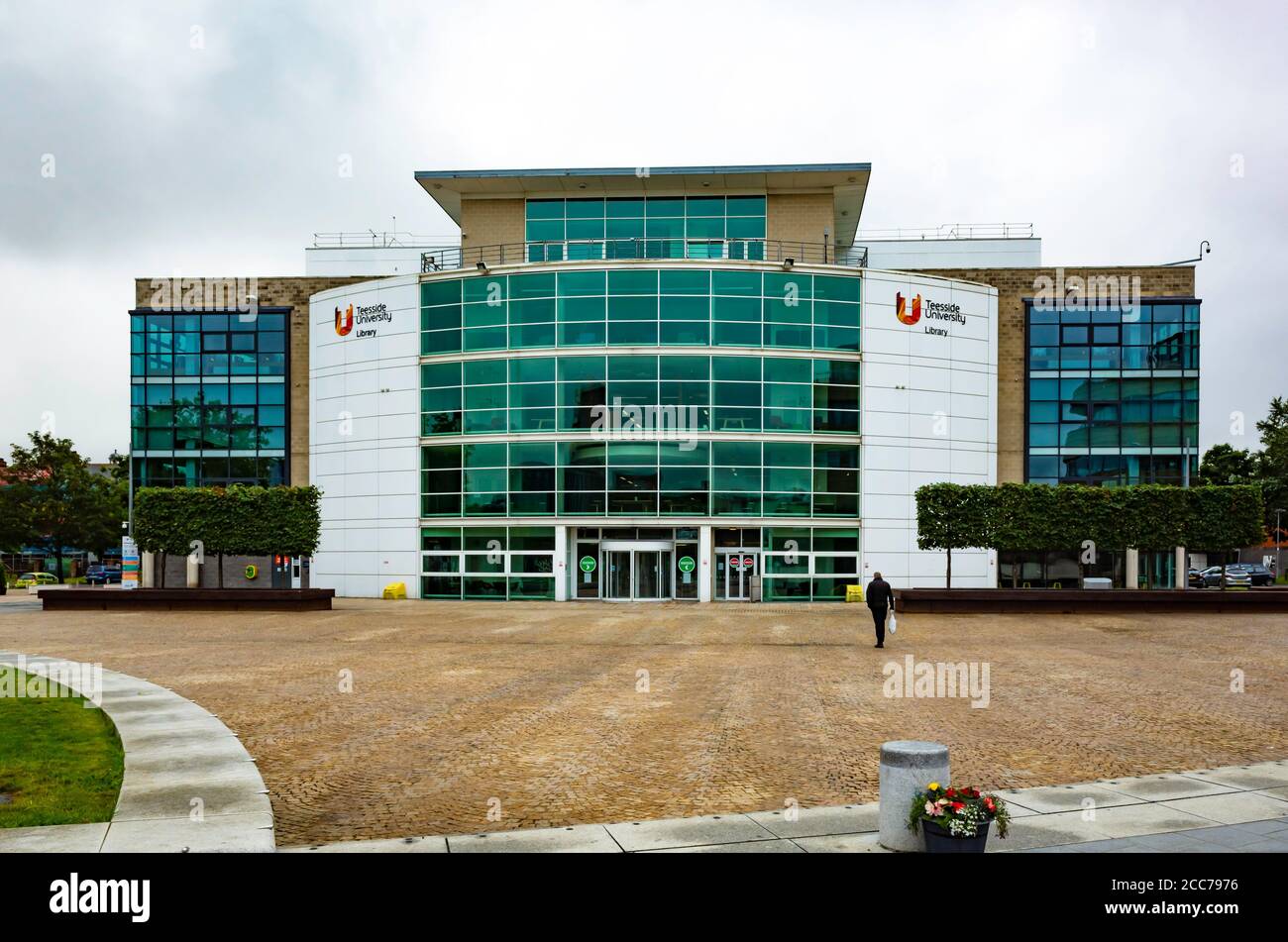 Teesside University Middlesbrough Campus central area with the library ...