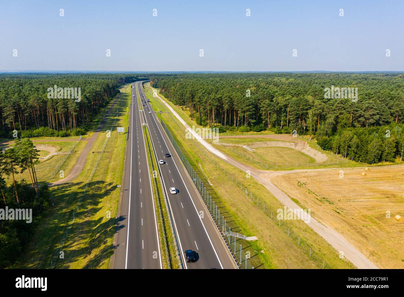 Aerial view above highway road hi-res stock photography and images - Alamy