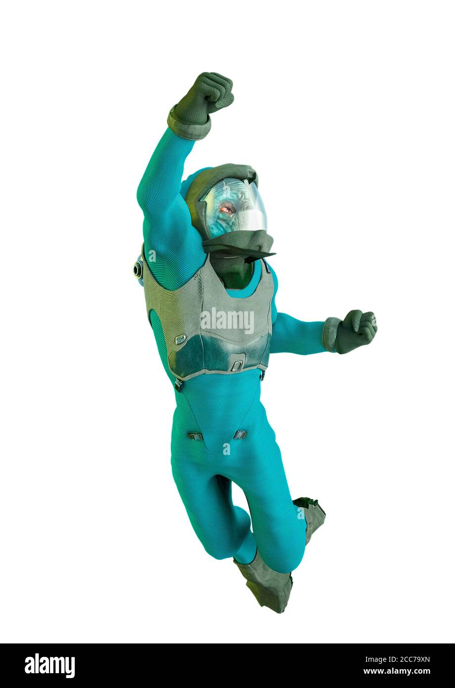 reptoid astronaut in white background, 3d illustration Stock Photo - Alamy