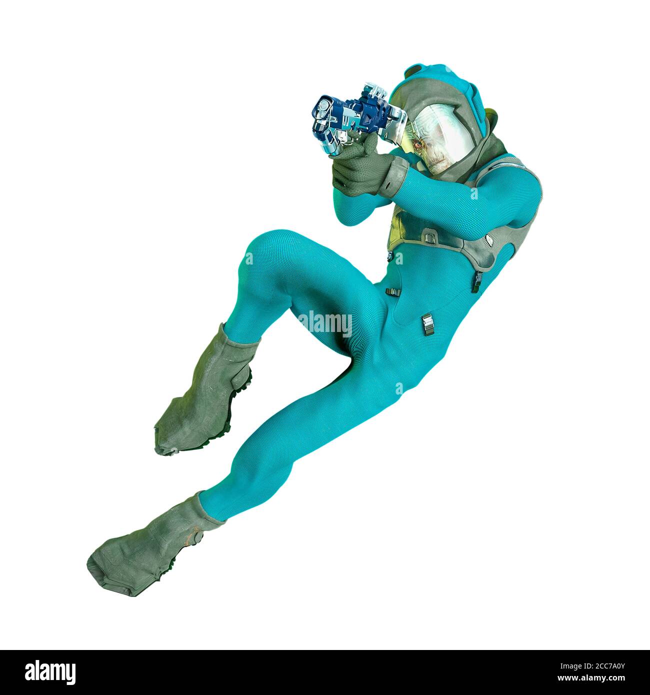 reptoid astronaut doing a jump shoot in white background, 3d ...