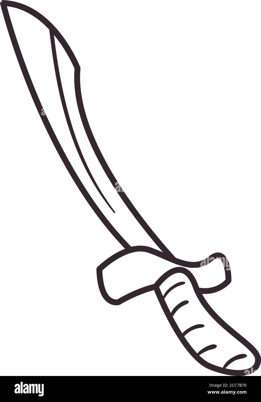 turkish sword line style icon design, knight blade war ancient antique ...