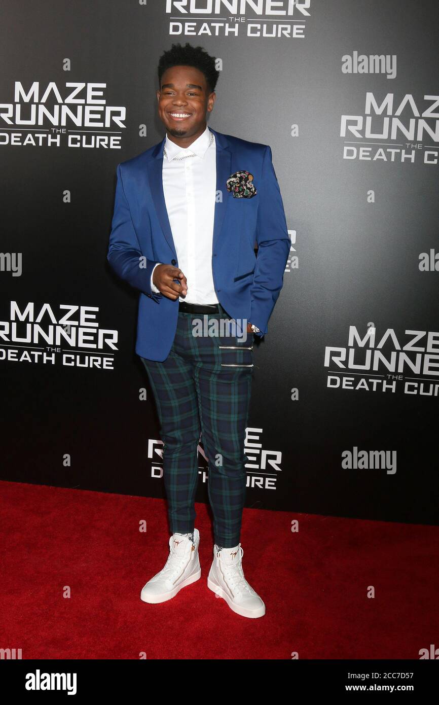 LOS ANGELES - JAN 18: Dexter Darden at the Maze Runner: The Death Cure ...