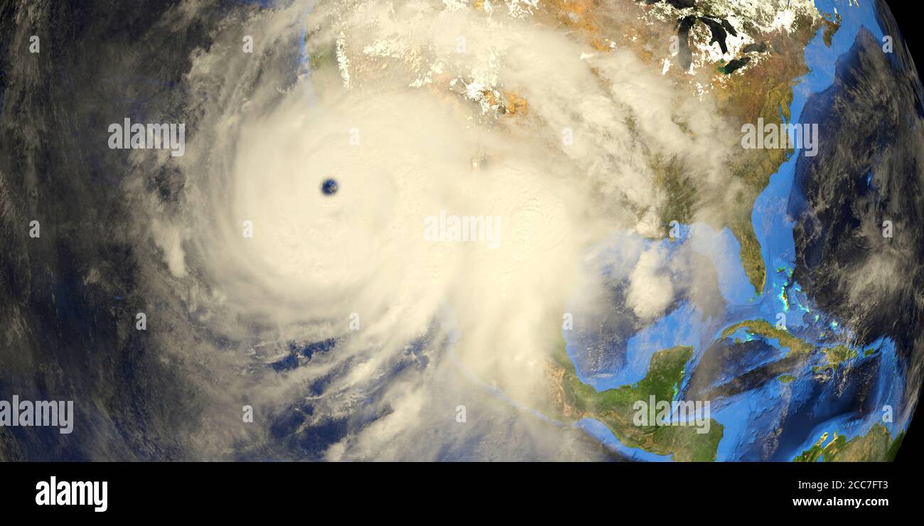 Major Hurricane Earth from Space 3d image. Elements of this image are ...