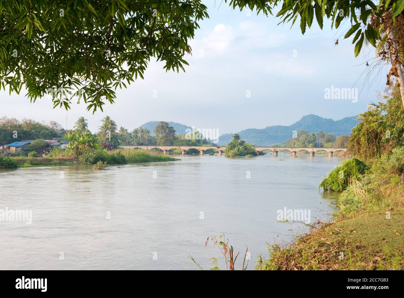 Champasak, Laos - Mekong River at Don Det in 4000 islands, Champasak ...