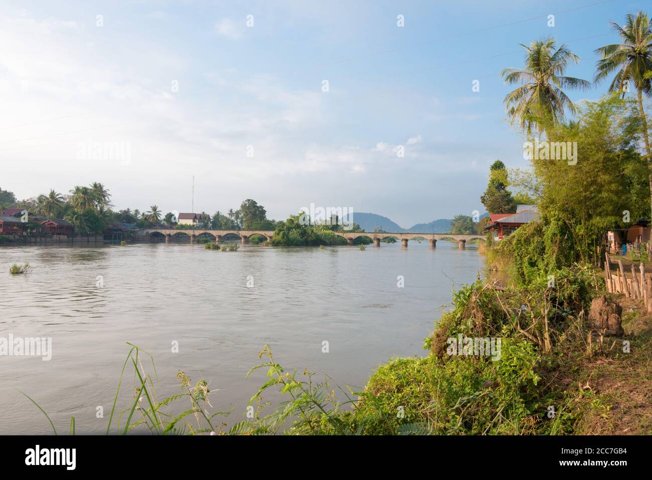 Champasak, Laos - Mekong River at Don Det in 4000 islands, Champasak ...