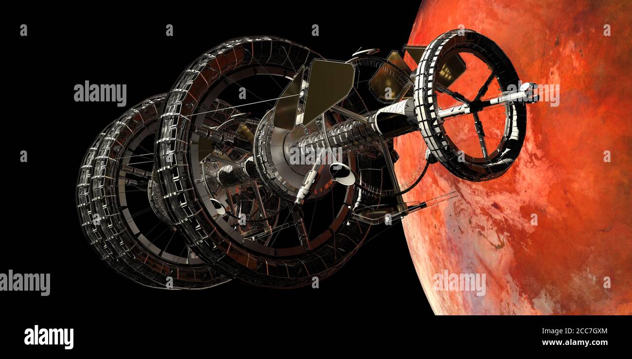 Spaceship futuristic Space Travel 3D image Stock Photo - Alamy