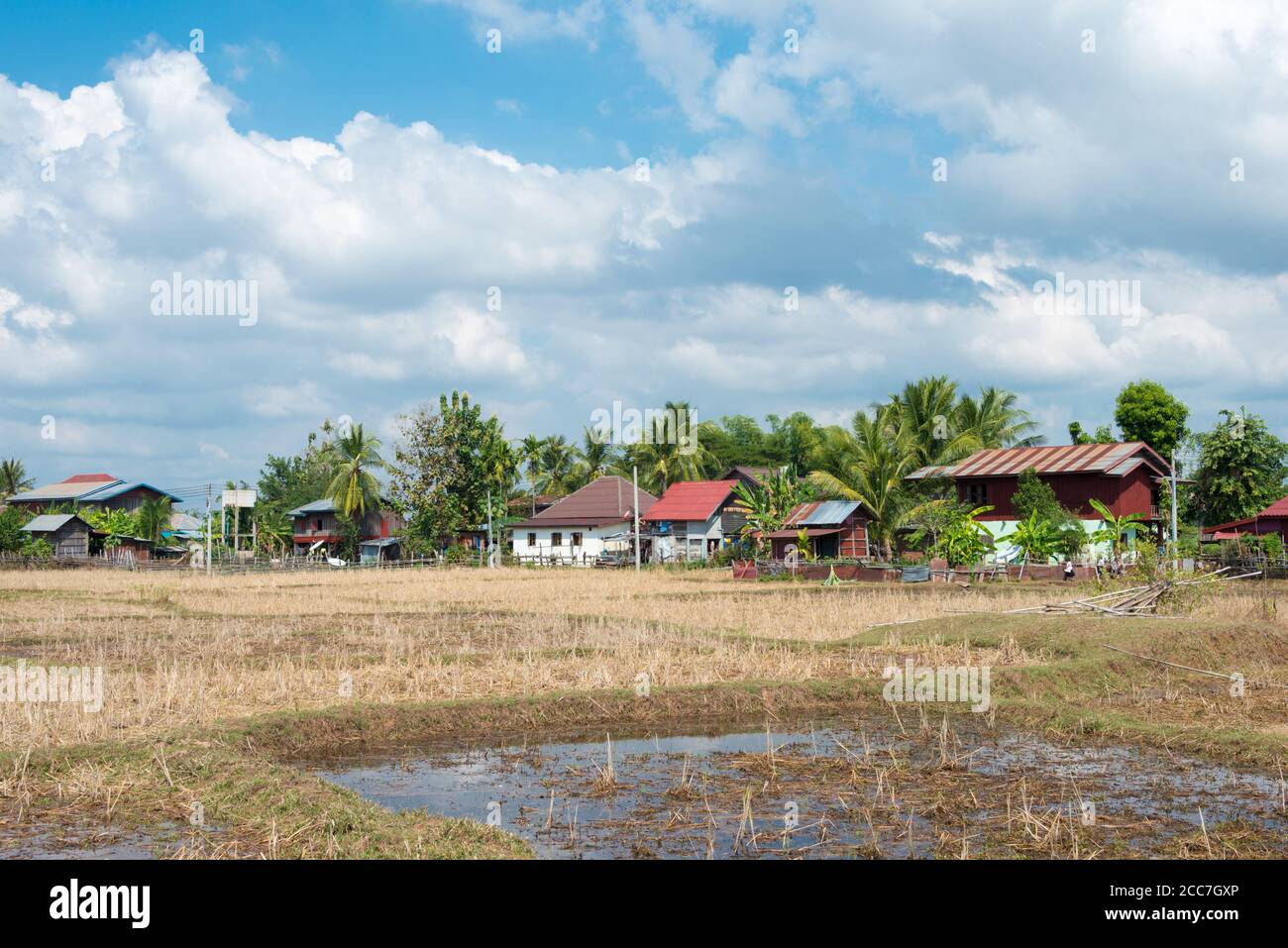 Champasak, Laos - The country landscape at Don Det in 4000 islands ...