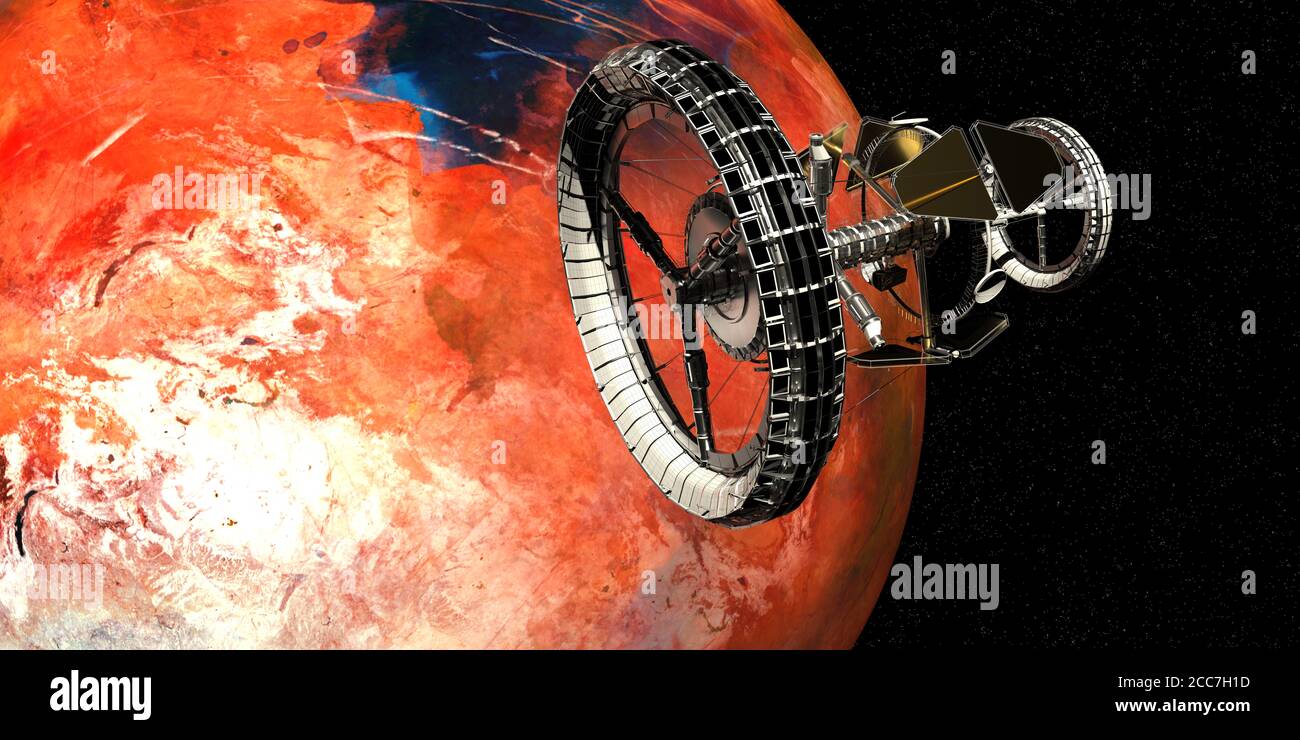 Spaceship futuristic Space Travel 3D image Stock Photo - Alamy