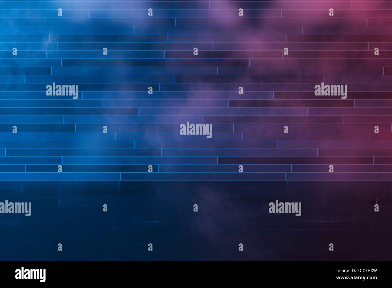 Brick background with haze effect, 3d rendering. Computer digital ...