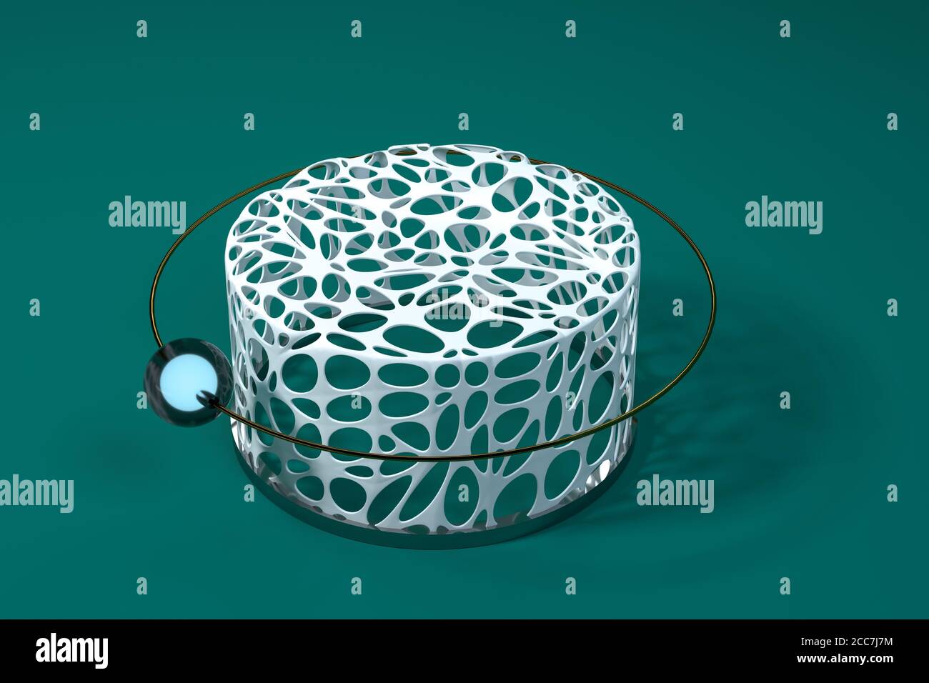 Organic shape construction platform, 3d rendering. Computer digital ...