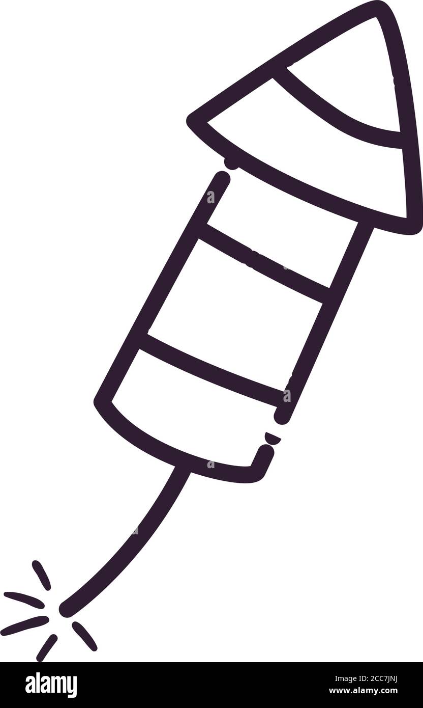 Firework line style icon design, Celebration festival event holiday ...