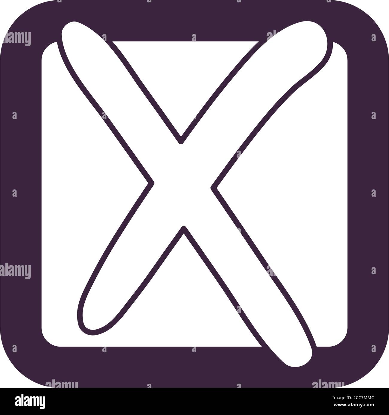 election x cross on square line style icon design, President election ...