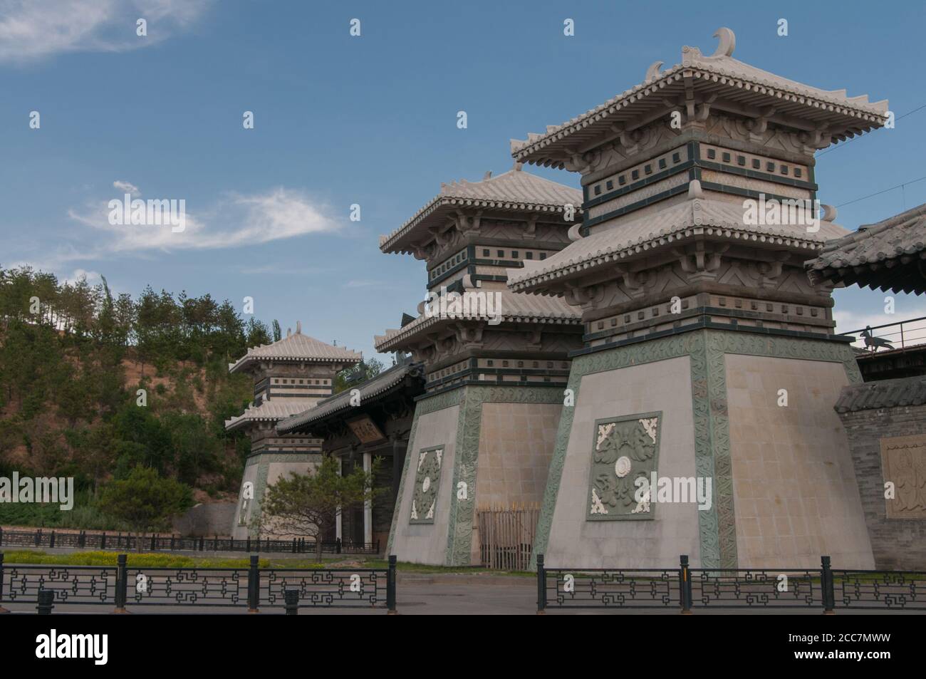 Chinese temple gate in traditional style Stock Photo - Alamy