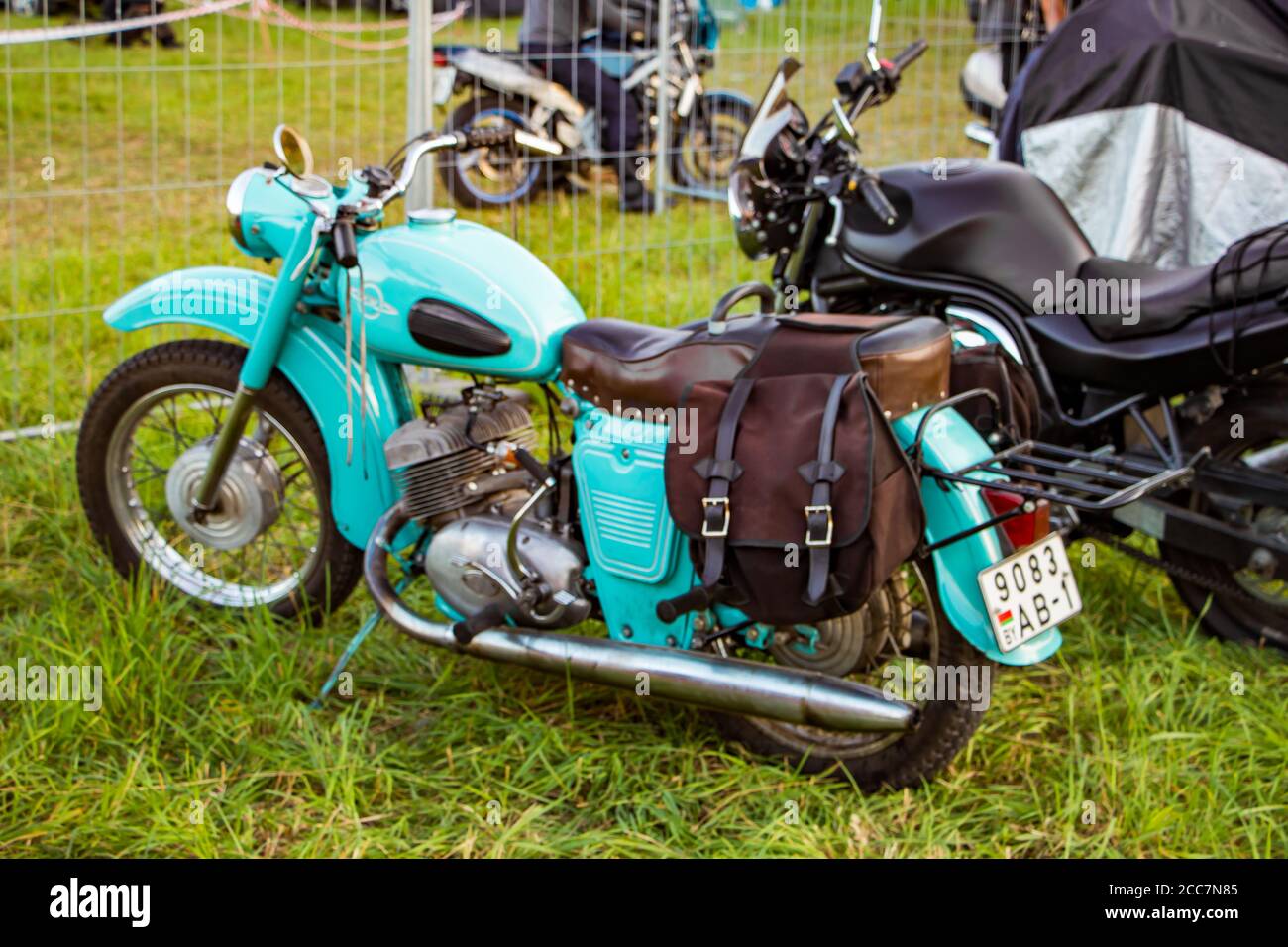 International Motorcycle Festival. Beautiful motorcycles are parked in ...