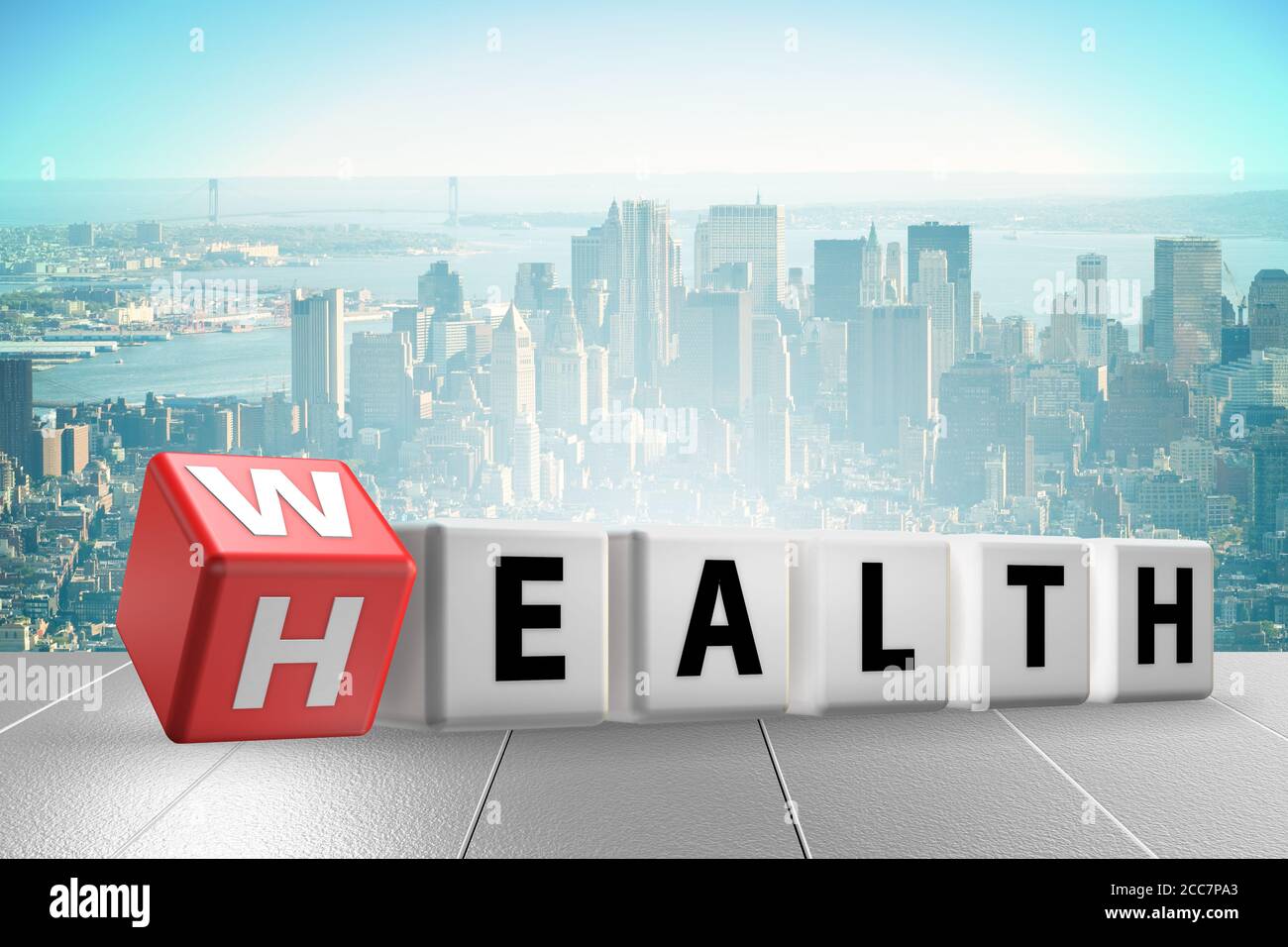 Wealth and health concept - 3d rendering Stock Photo - Alamy