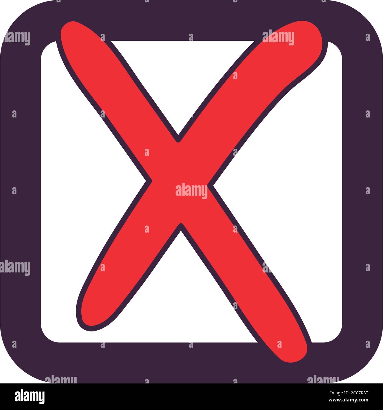 election x cross on square line and fill style icon design, President ...