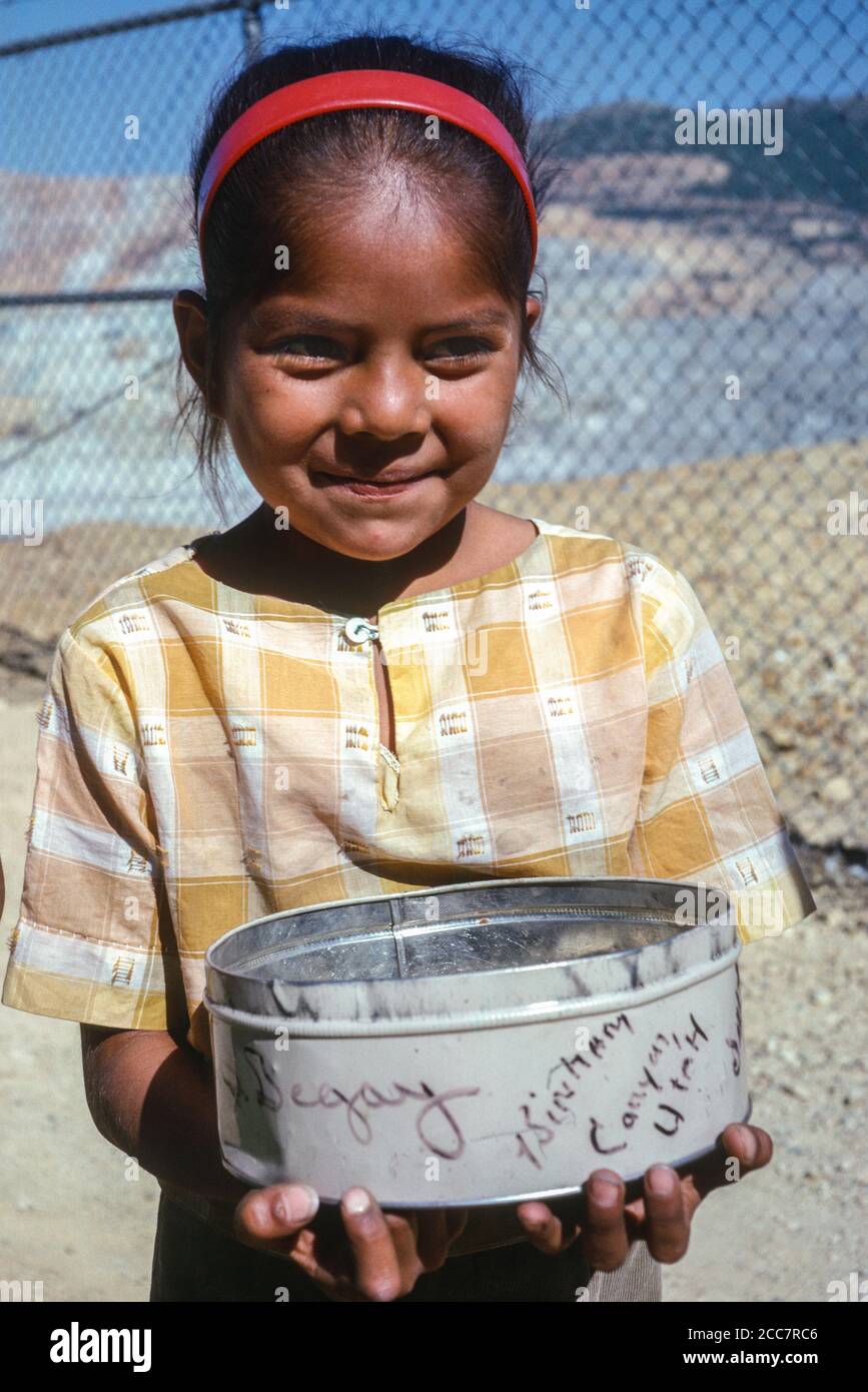 Navaho Indian Girl at Kennecott (Bingham Canyon) Copper Mine, Utah, USA ...