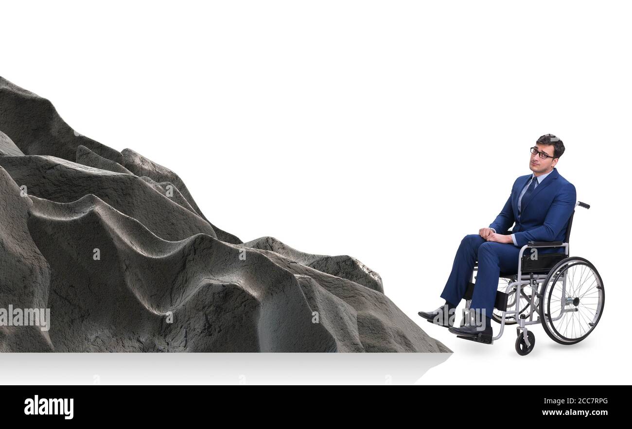 The accessibility concepth with wheelchair for disabled Stock Photo - Alamy