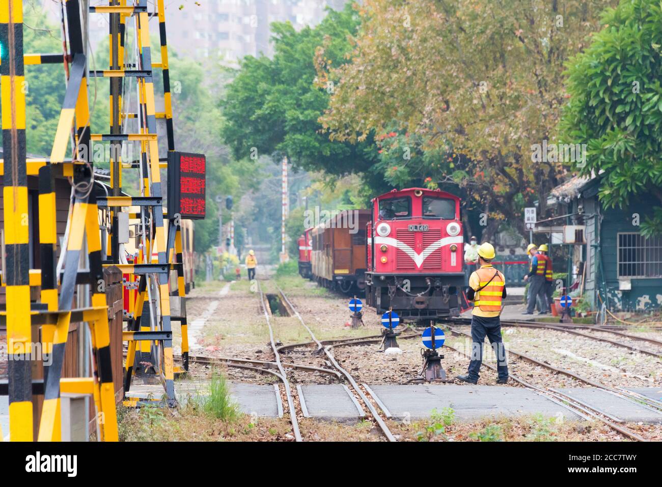 Chiayi, Taiwan - Alishan Forest Railway near Beimen Railway Station in Chiayi, Taiwan Stock ...