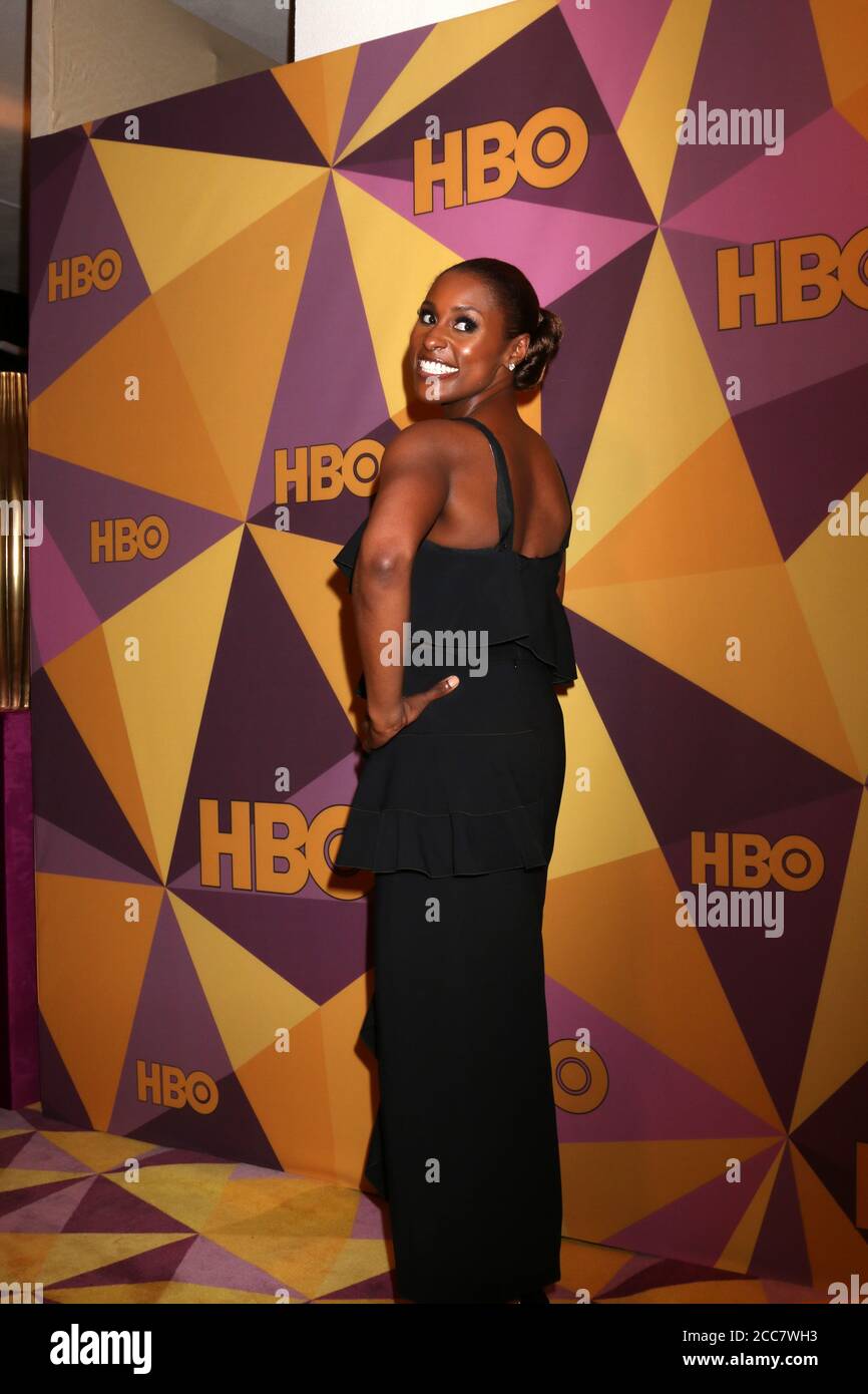 LOS ANGELES - JAN 7: Issa Rae at the HBO Post Golden Globe Party 2018 ...