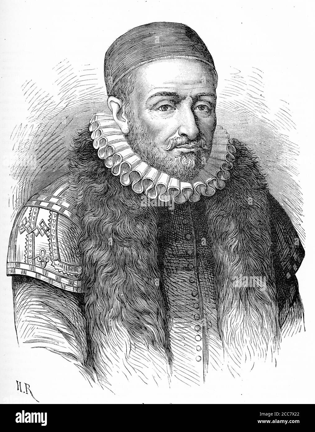 Engraving of William I, Prince of Orange (1533 – 1584), aka William the ...