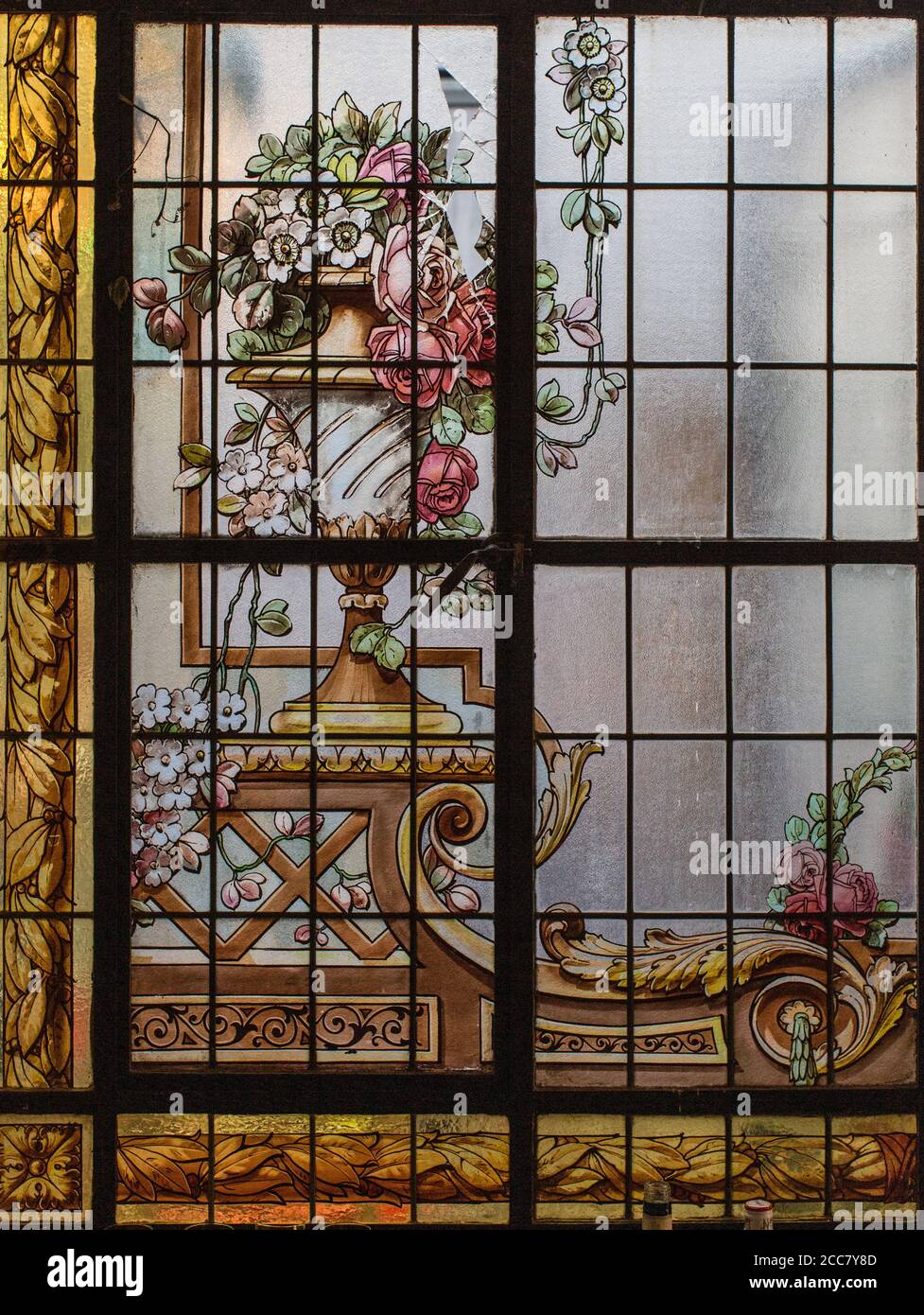 Detailed window at a restaurant, Melbourne Stock Photo - Alamy