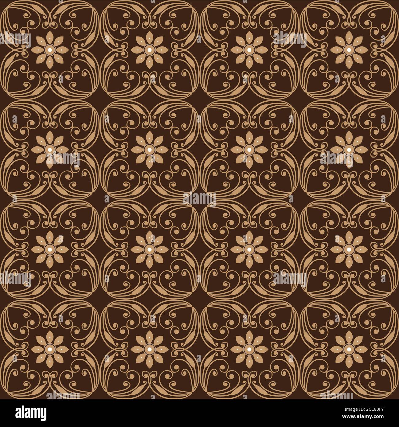 Beautiful dark brown color design for traditional typical of batik java ...