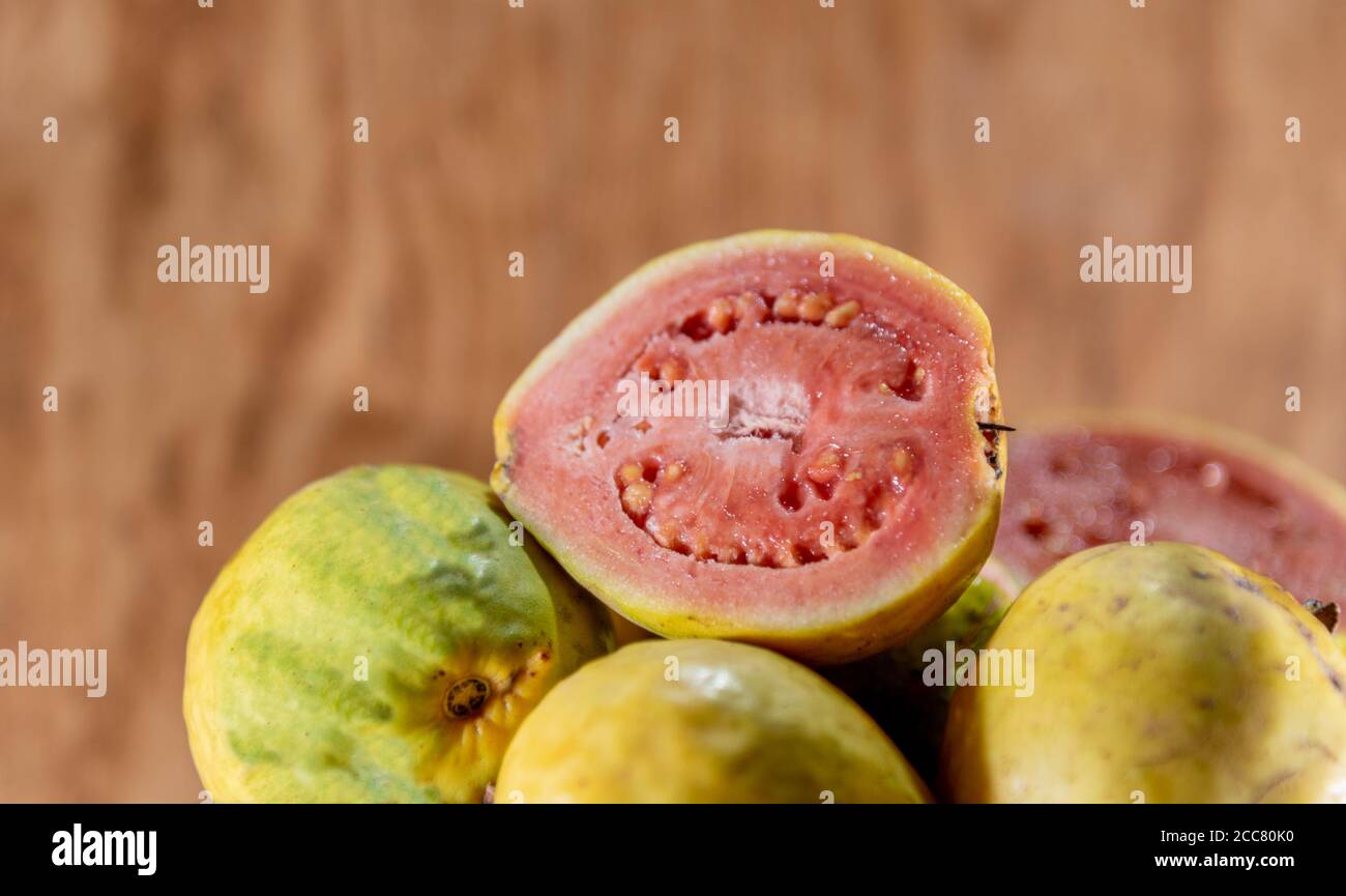 YELLOW guavas. Guava is the fruit of guava, a tree of the Psidium ...