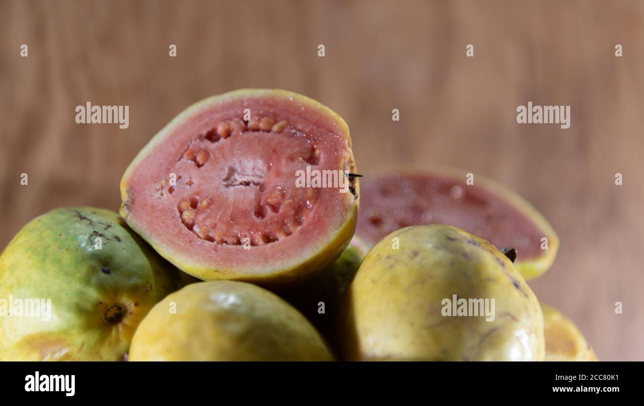 YELLOW guavas. Guava is the fruit of guava, a tree of the Psidium ...
