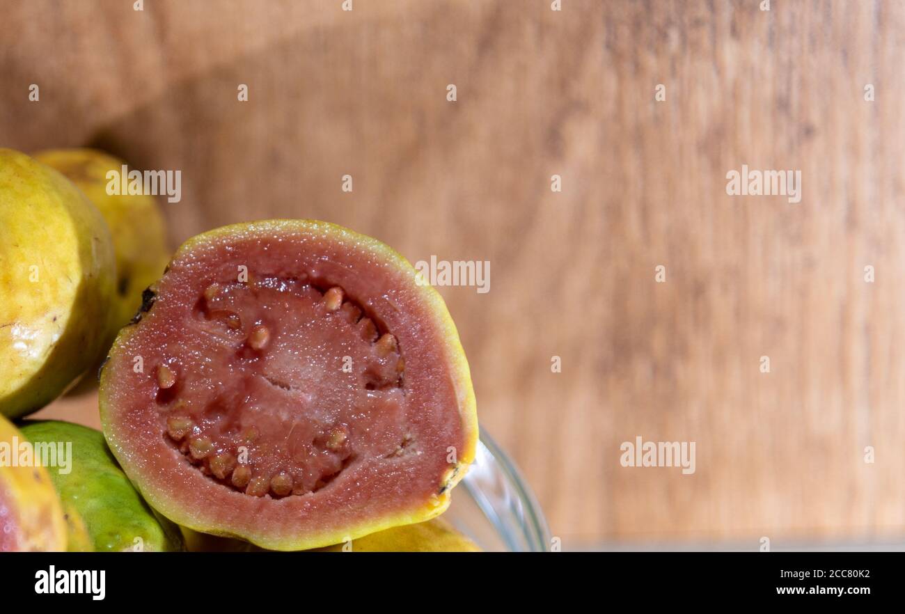 YELLOW guavas. Guava is the fruit of guava, a tree of the Psidium ...